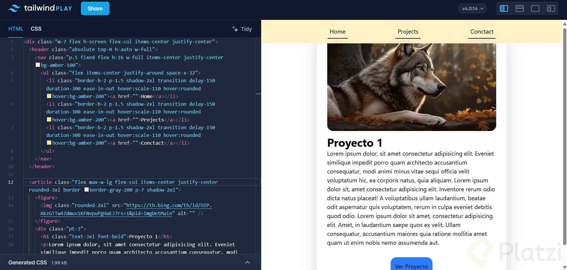 Cómo combinar container y max-width en Tailwind